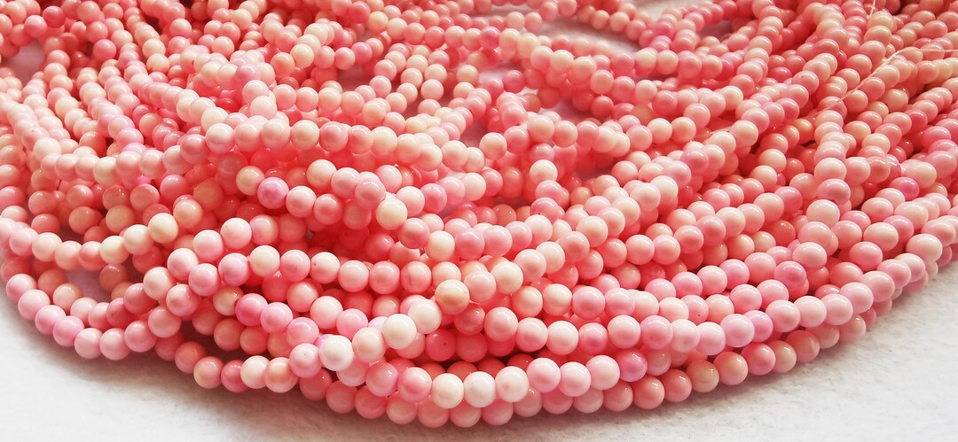 Wholesale Blush Pink Queen Conch Shell Beads Round Ball 4mm 6mm 8mm for ...