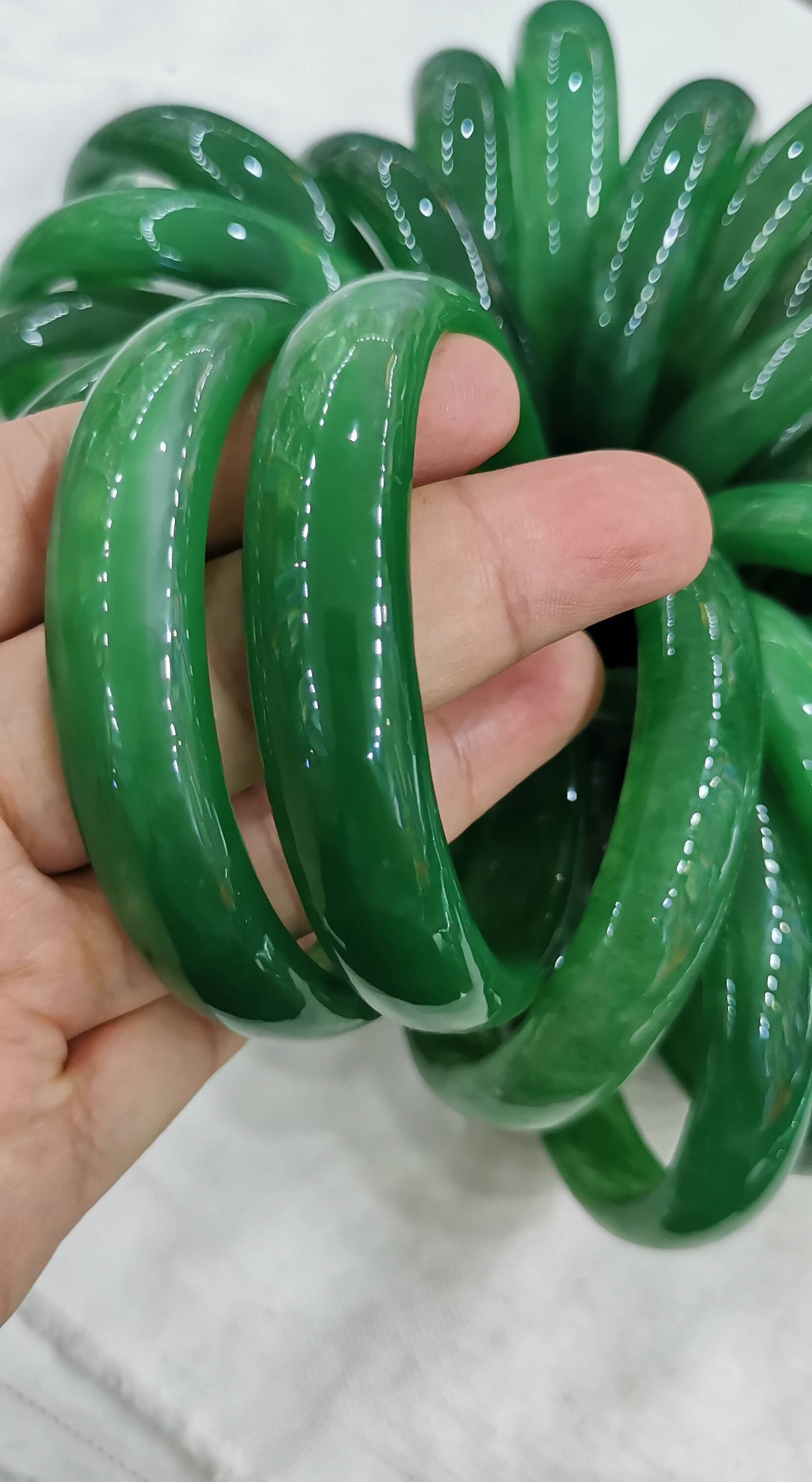 Swiss Blue Jade Bangle- Green Jadeite Jade Bangle Bracelet Lady ...