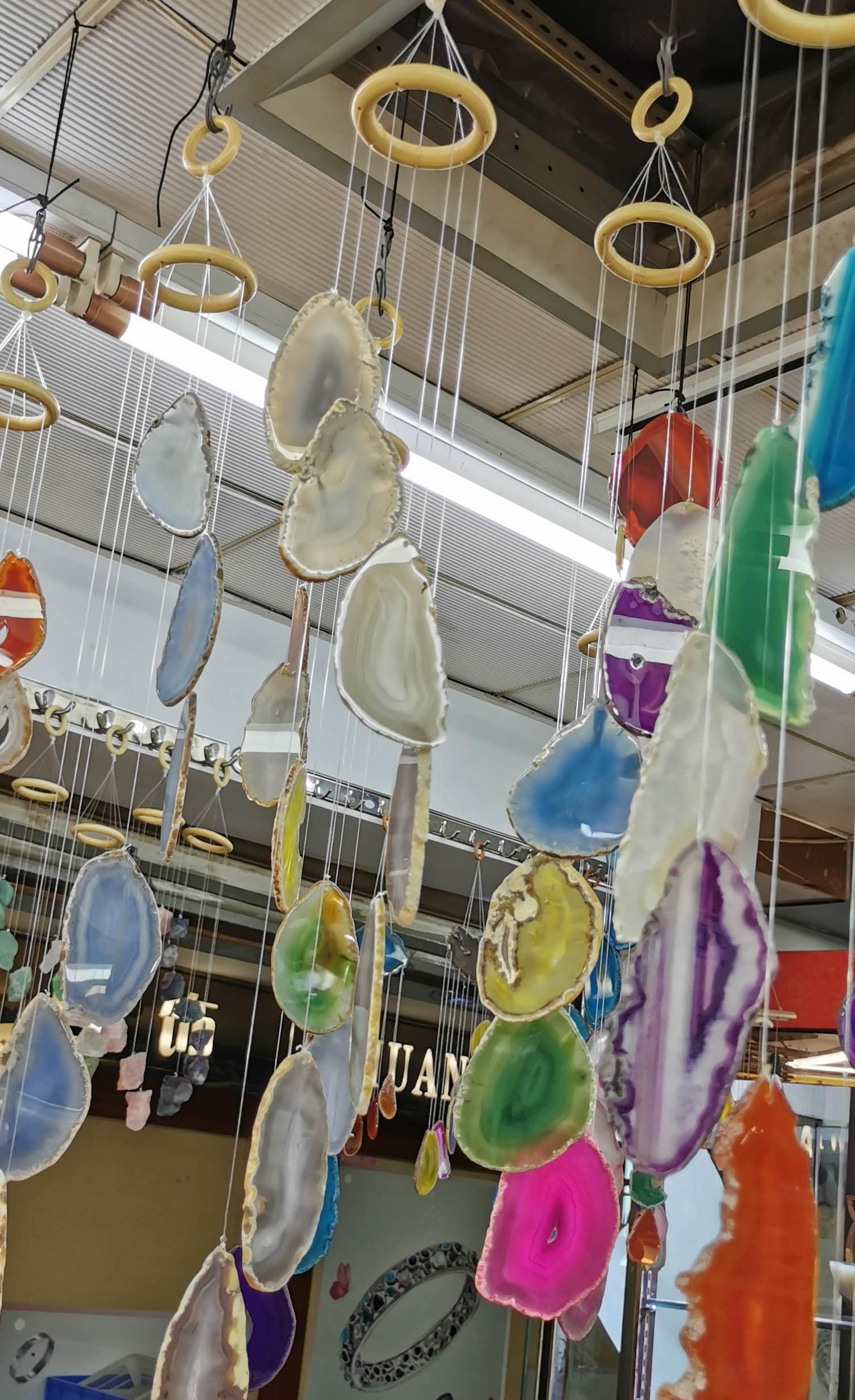 Grey Black Carnerial Agate Windchime Agate Slice Wind Chime Gemstone ...