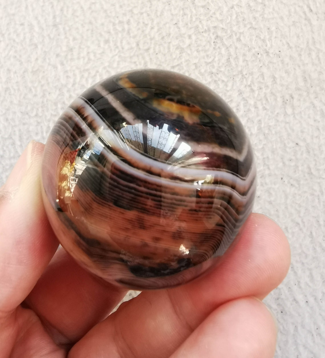 2pcs Rare Fire Red Agate Gemstone Sphere From Peru Healing - Etsy