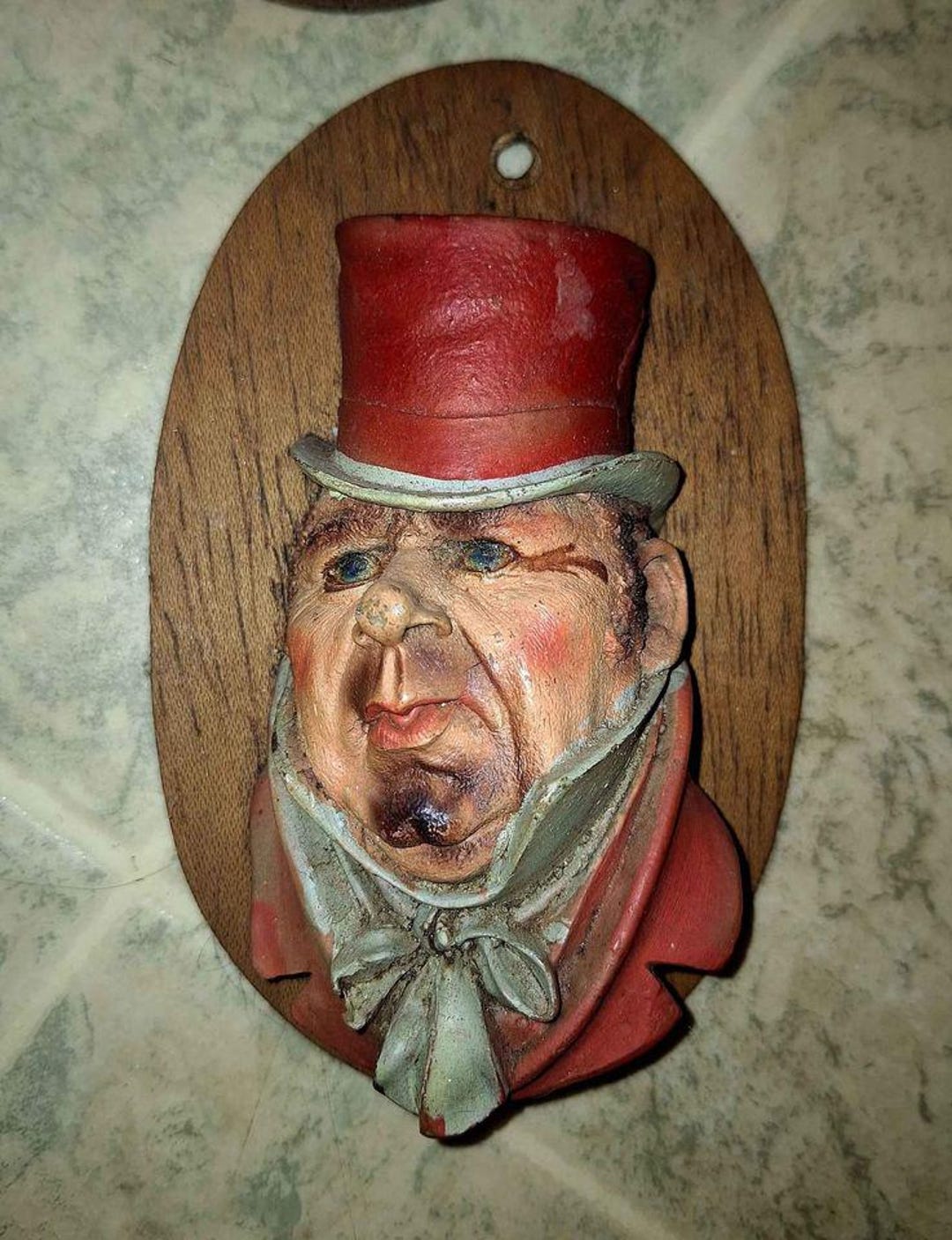 Vintage Bossons Chalkware Head Mr. Micawber 1960's - Etsy