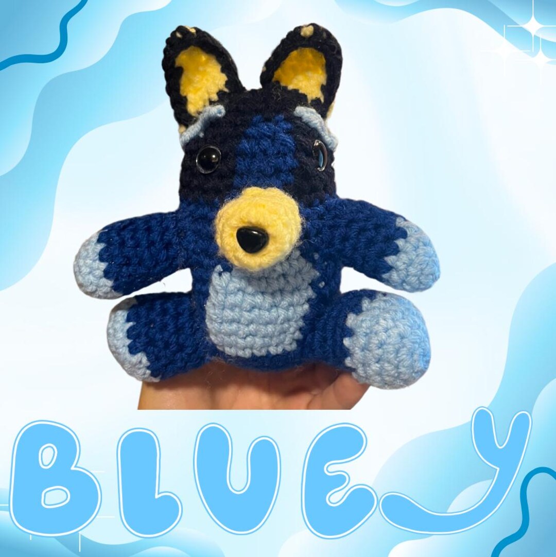 Custom Bluey Crochet Stuffy Personalized Handmade Bluey Plush, Bluey ...