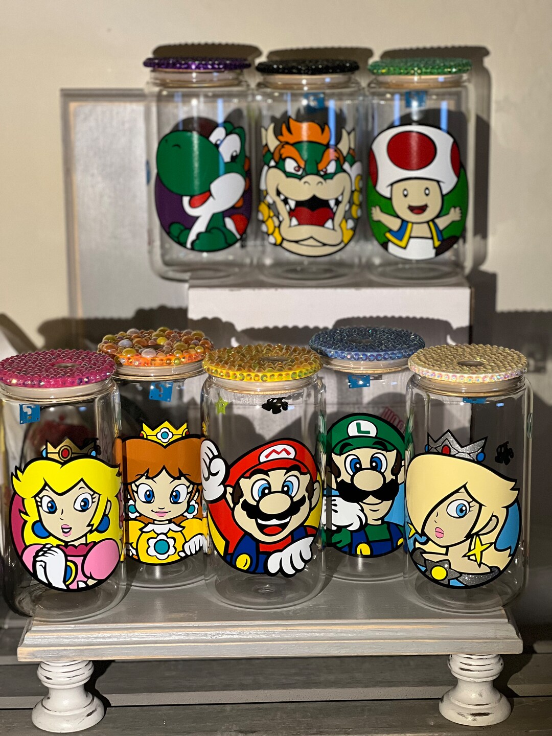 Mario Brothers Glass Cans - Etsy