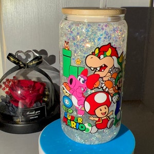 Super Mario Snow Globe Glass Can - Etsy