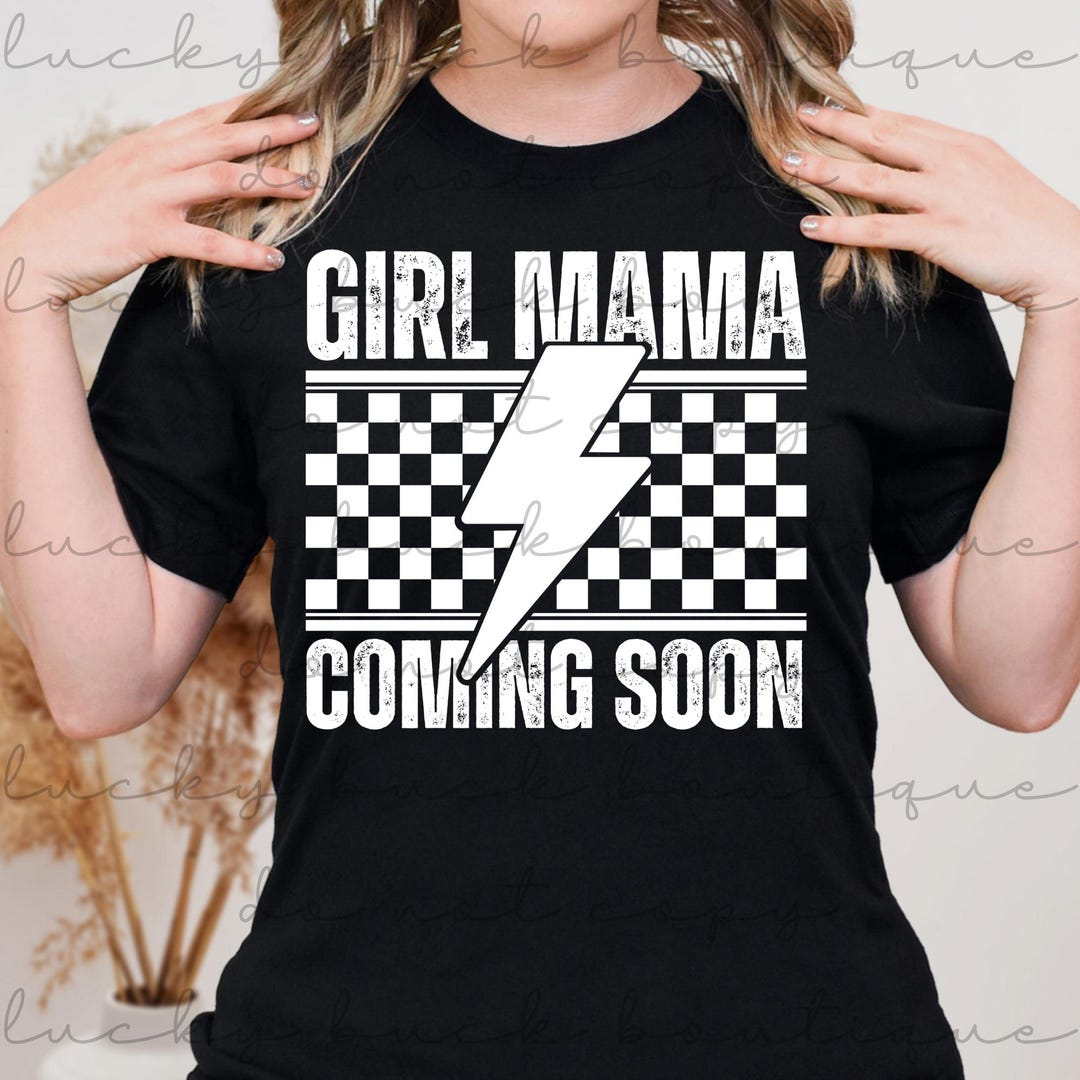 Girl Mama Coming Soon PNG | Baby Girl Coming PNG - Etsy