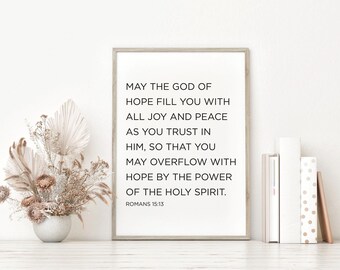 Romans 15:13, Printable Bible Verse, Bible Scripture, Printable ...