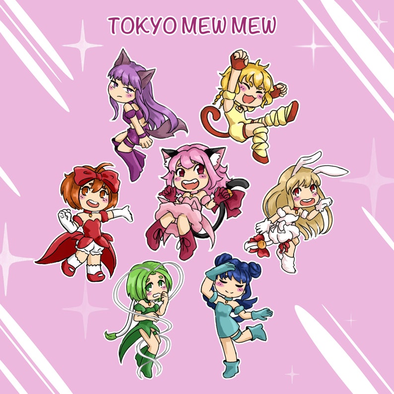 Tokyo Mew Mew Stickers - Etsy
