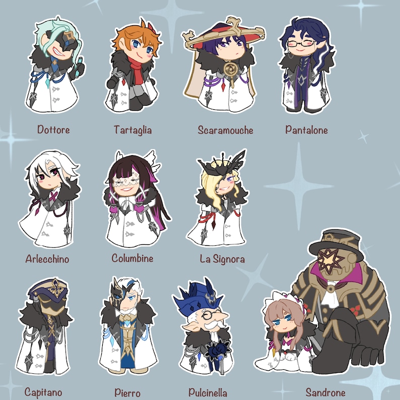 Fatui Harbinger Stickers - Etsy