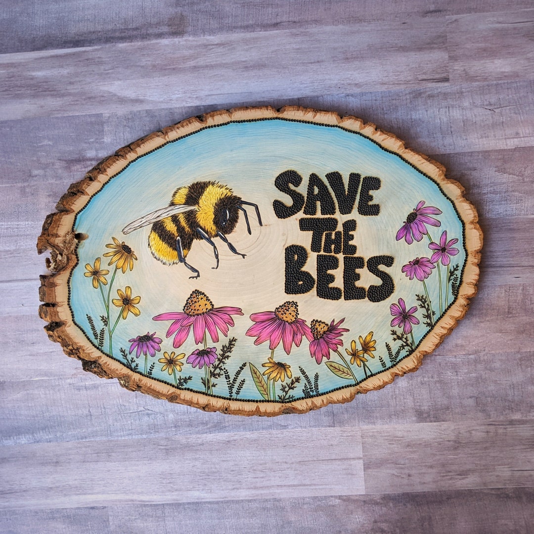 Save the Bees, Bee Art, Save the Bees Art, Honey Bee, Save the Planet ...
