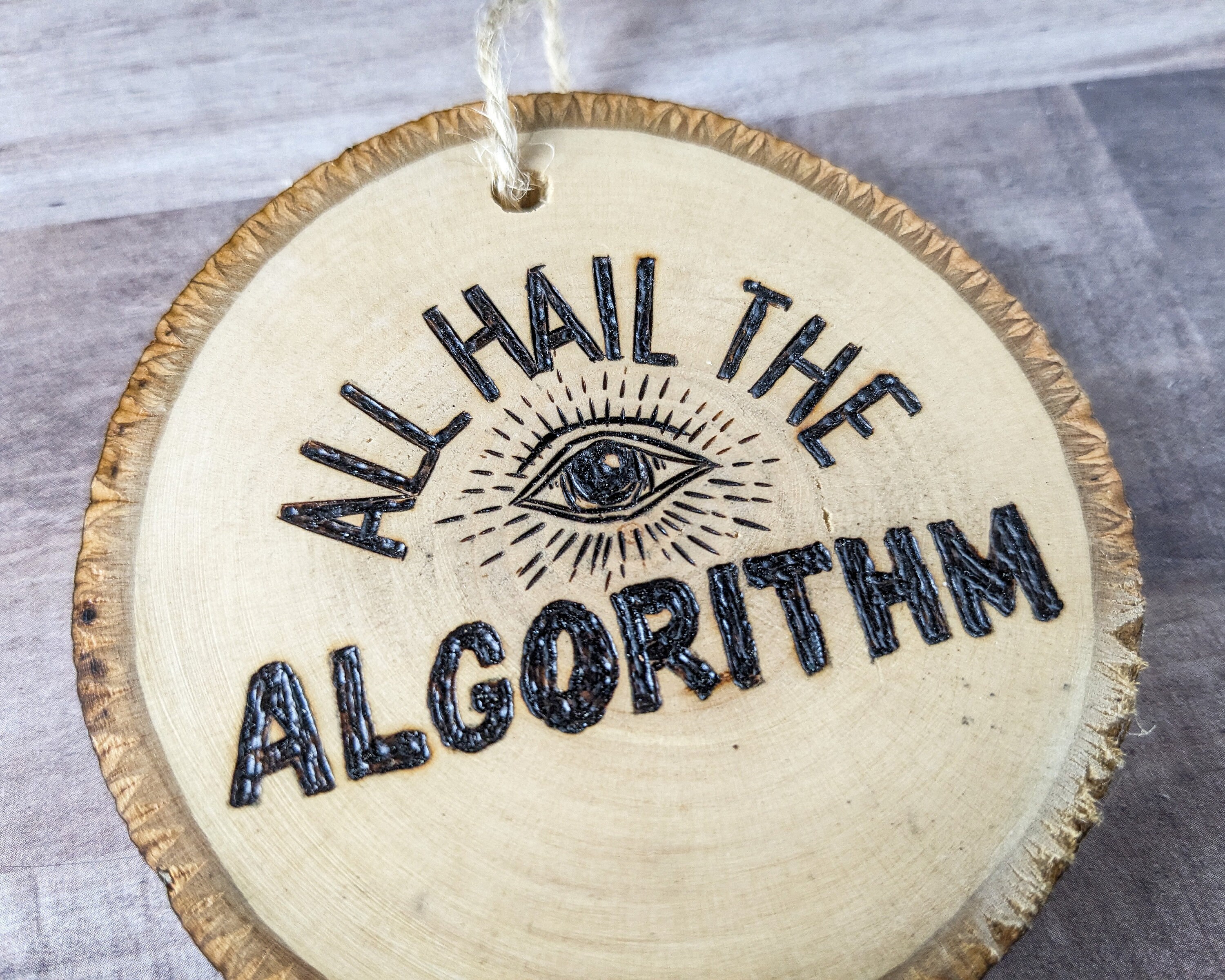 All Hail the Algorithm Ornament, All Hail the Algorithm, Wood Ornament ...
