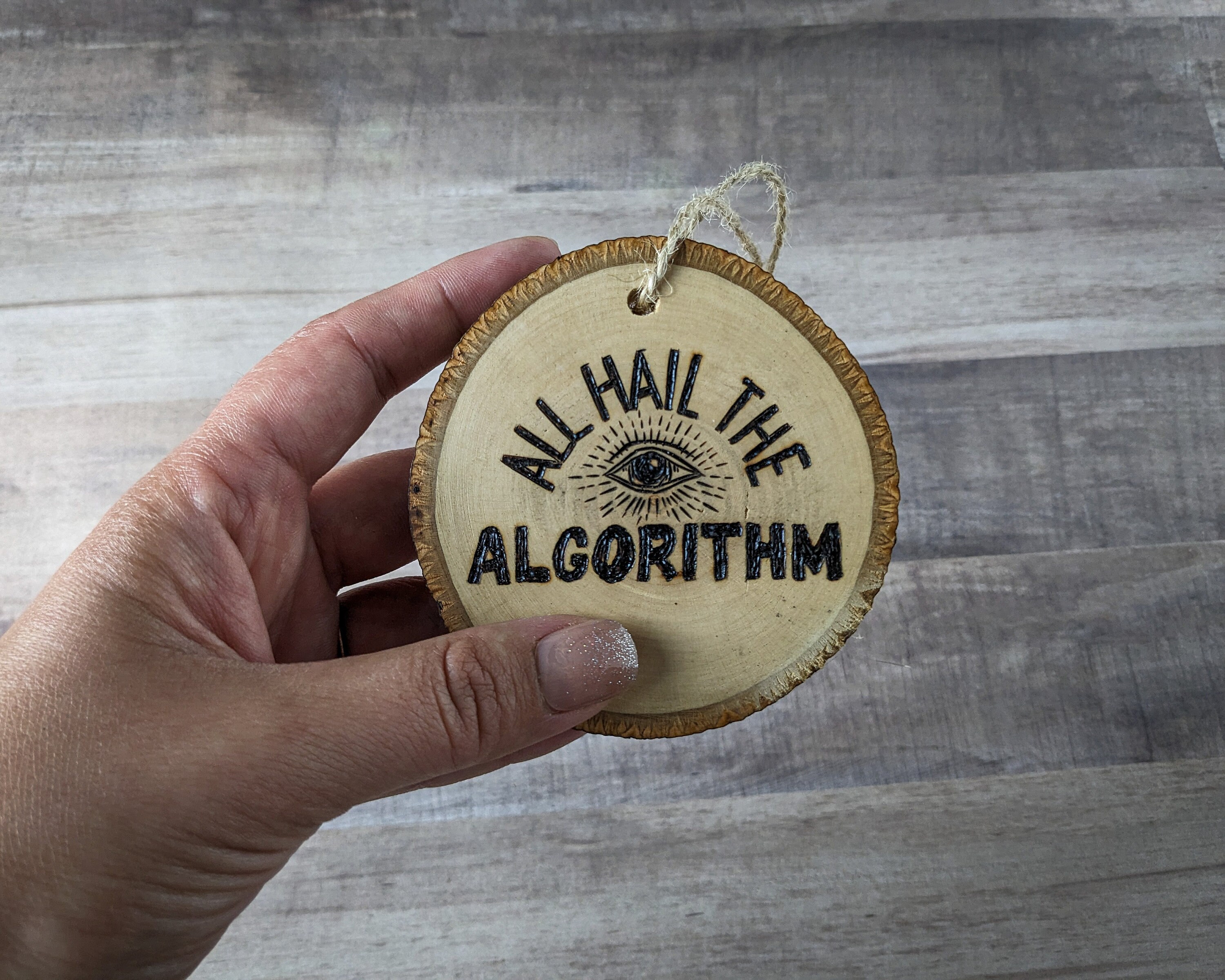 All Hail the Algorithm Ornament, All Hail the Algorithm, Wood Ornament ...