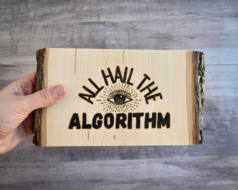 All Hail the Algorithm Sign, Algorithm Joke, Cult Joke, Cult, Math Joke ...
