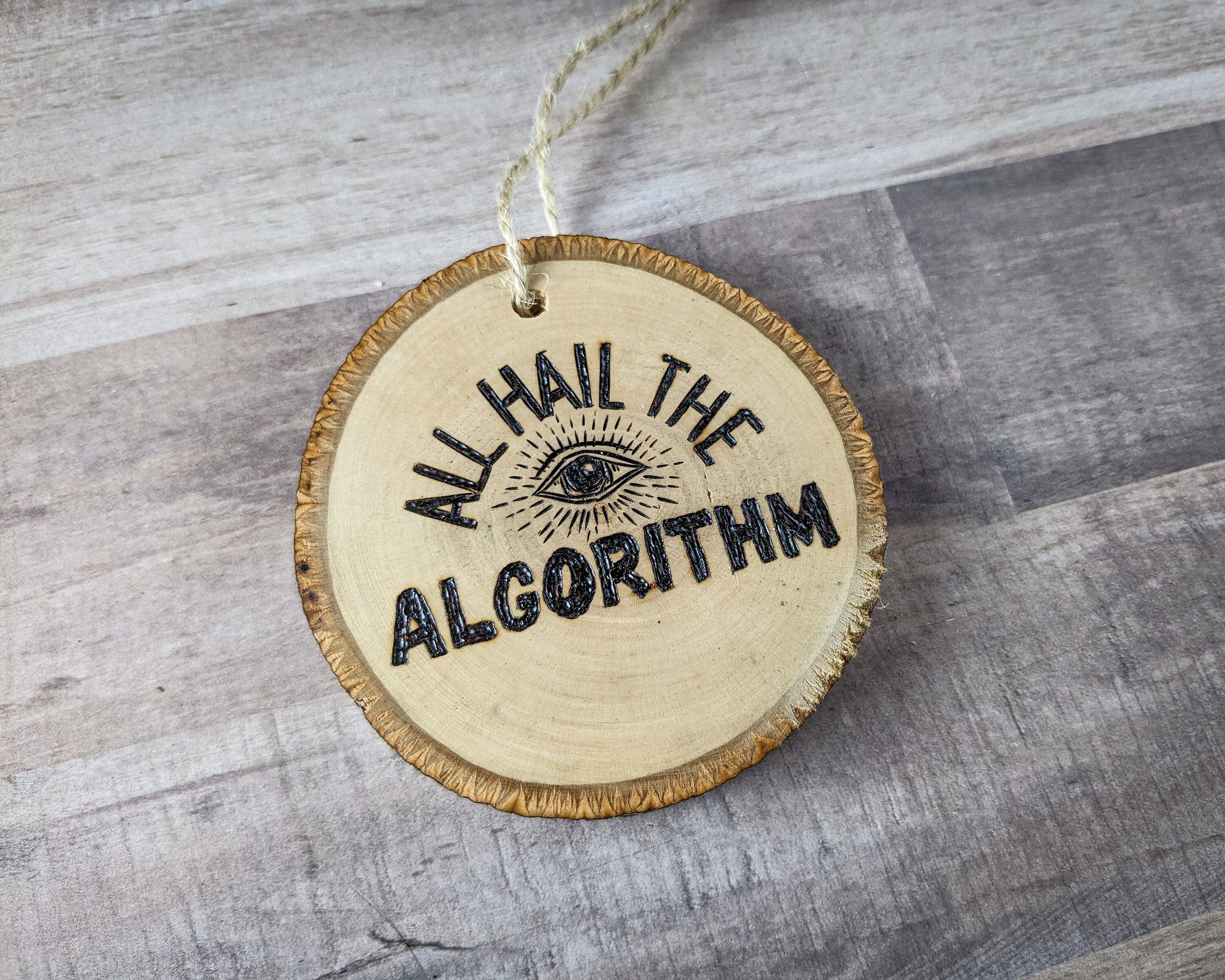 All Hail the Algorithm Ornament, All Hail the Algorithm, Wood Ornament ...
