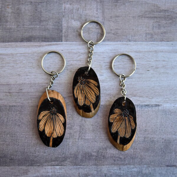 Wood Burned Keychain - Etsy