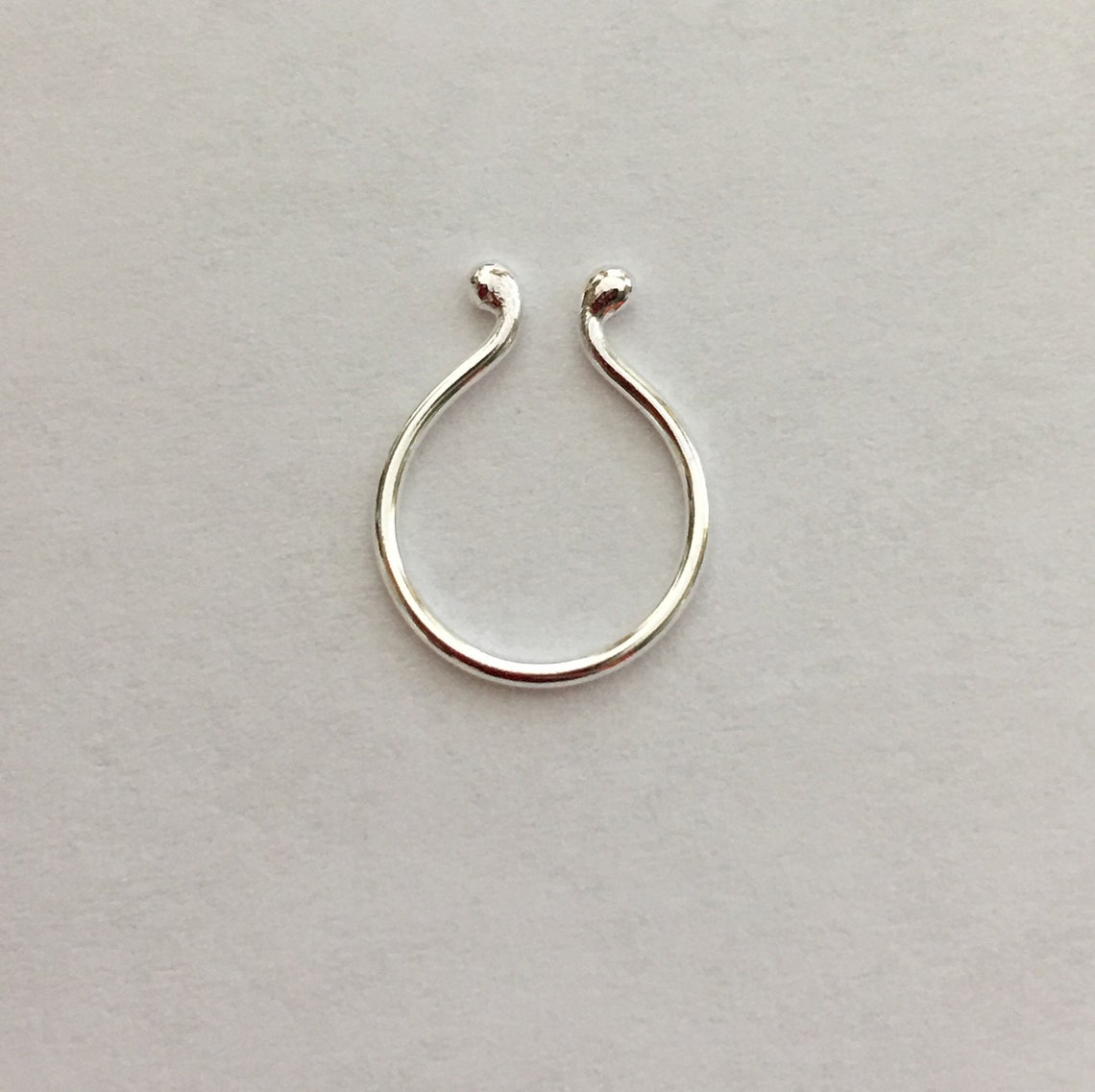 Dainty Fake Septum Ring S.925 Septum Jewelry Faux Septum Ring - Etsy