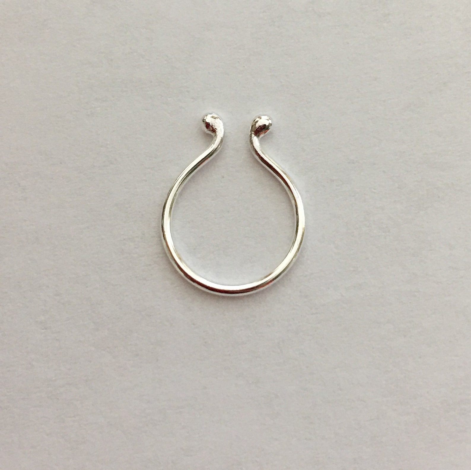Dainty Fake Septum Ring S.925 Septum Jewelry Faux Septum Ring - Etsy