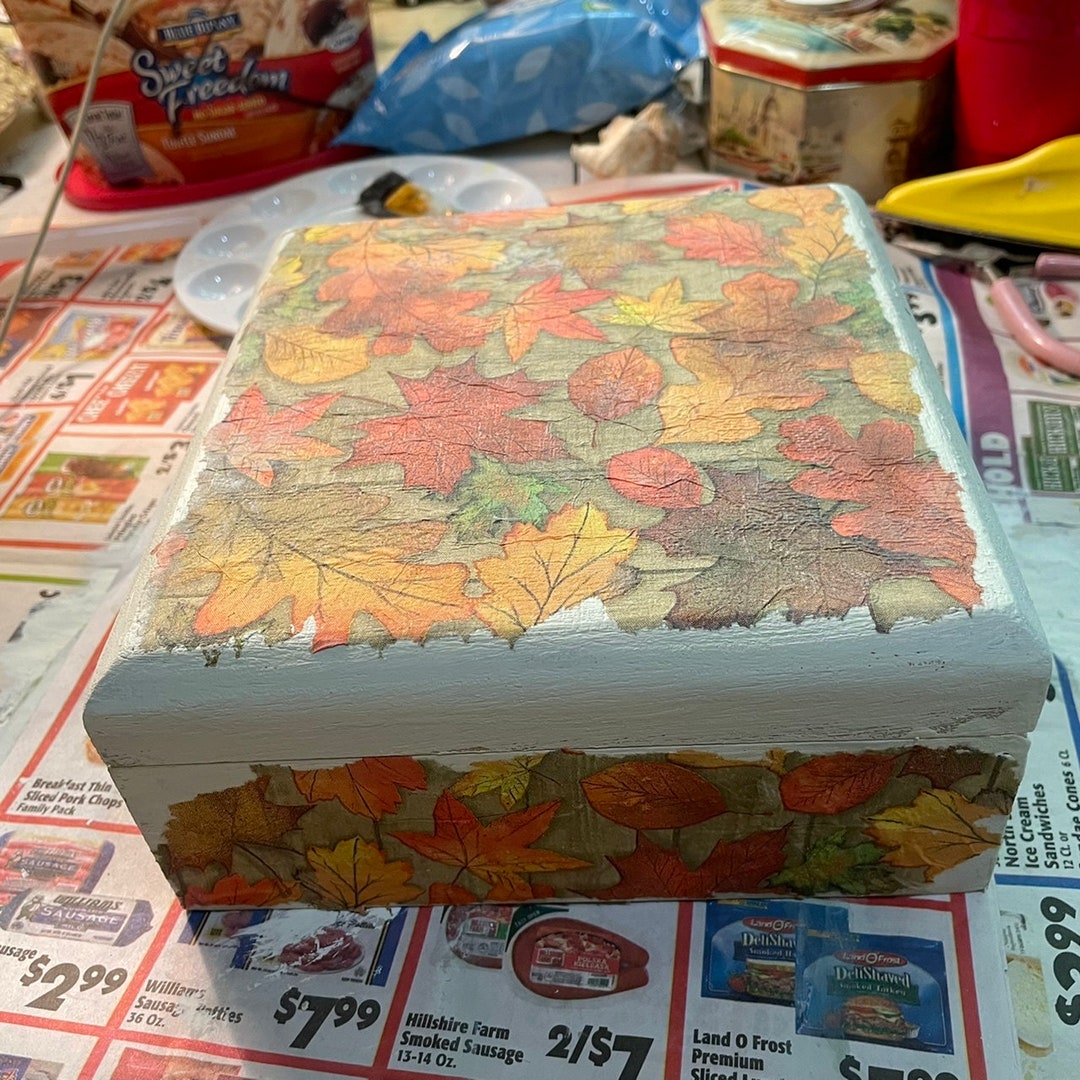 Large Cigar Box Decoupaged for Storage. - Etsy