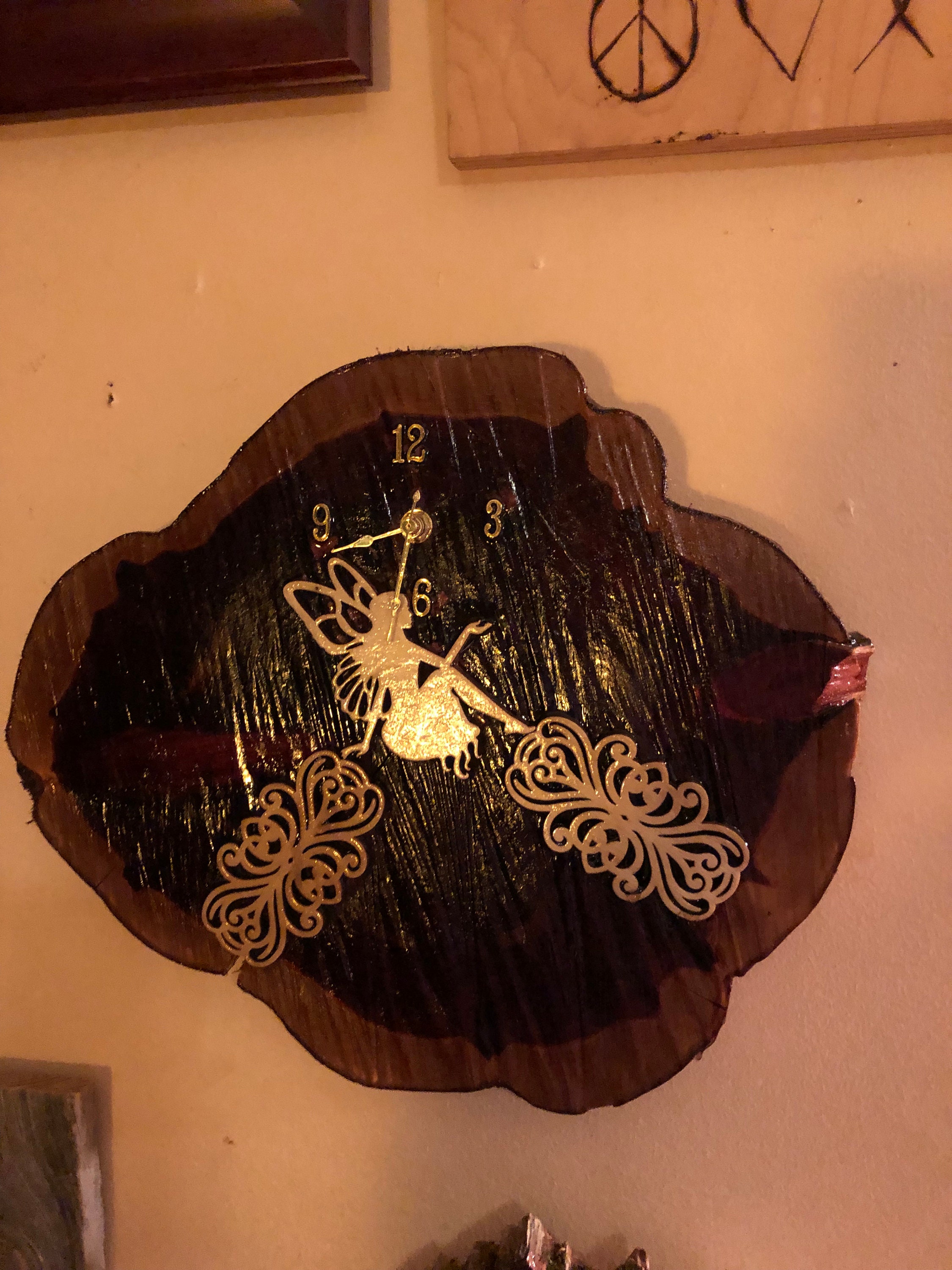 Large Live Edge Clock - Etsy