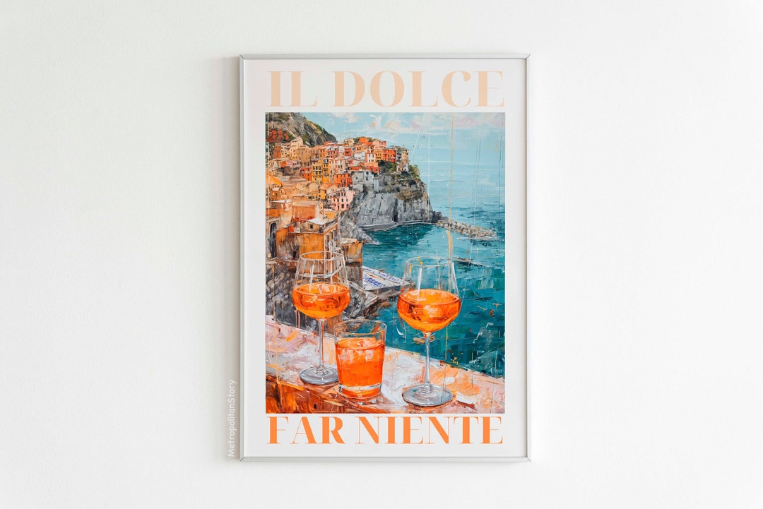 Digital Dolce Far Niente Poster Wall Art Italian Quote Poster Italian ...