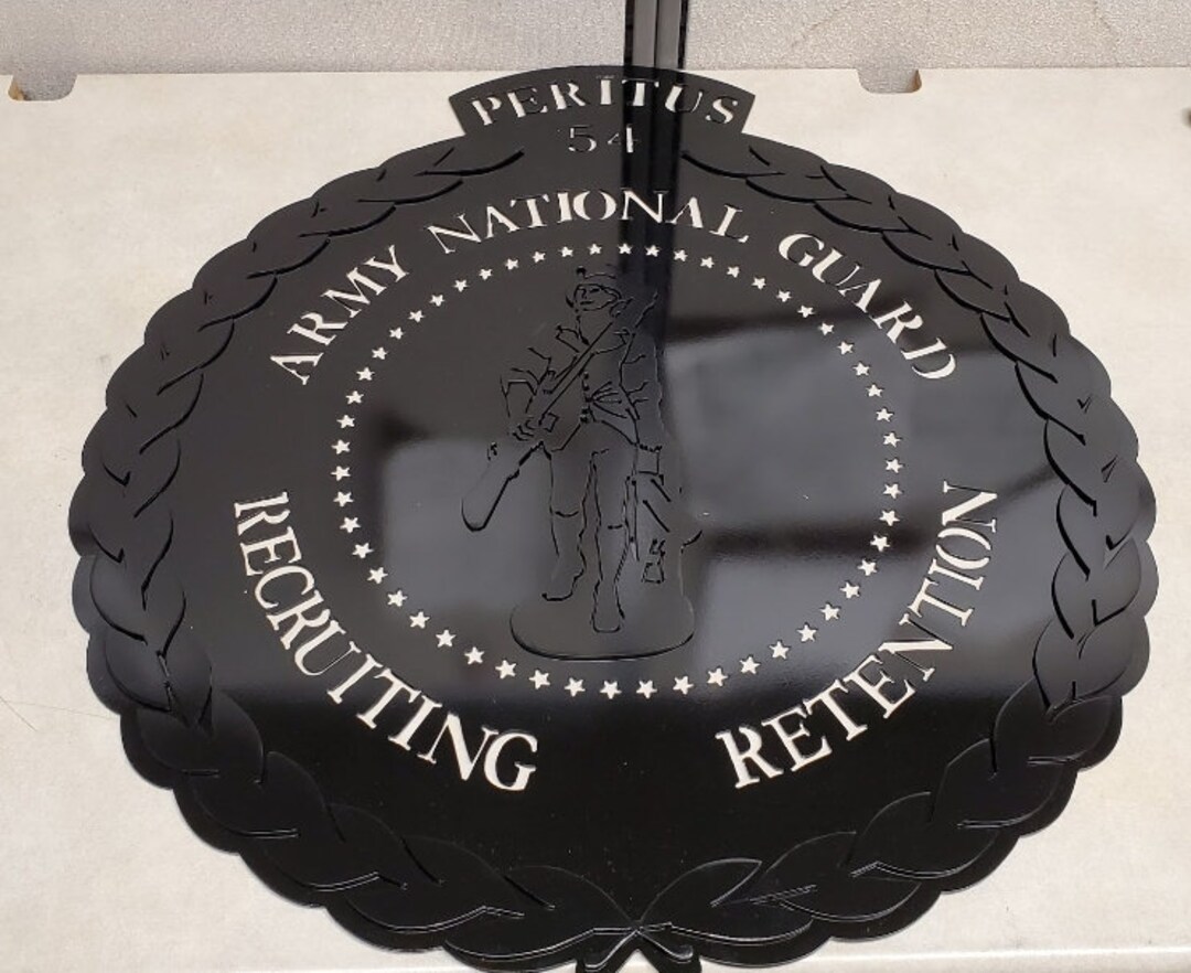 Army National Guard Recruiting and Retention Expert Badge Metal Sign ...