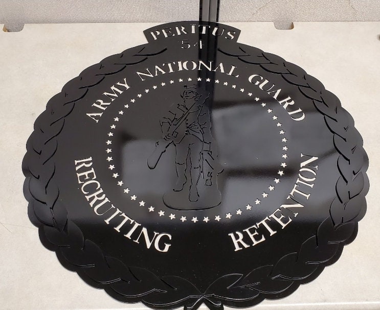 Army National Guard Recruiting and Retention Expert Badge Metal Sign ...