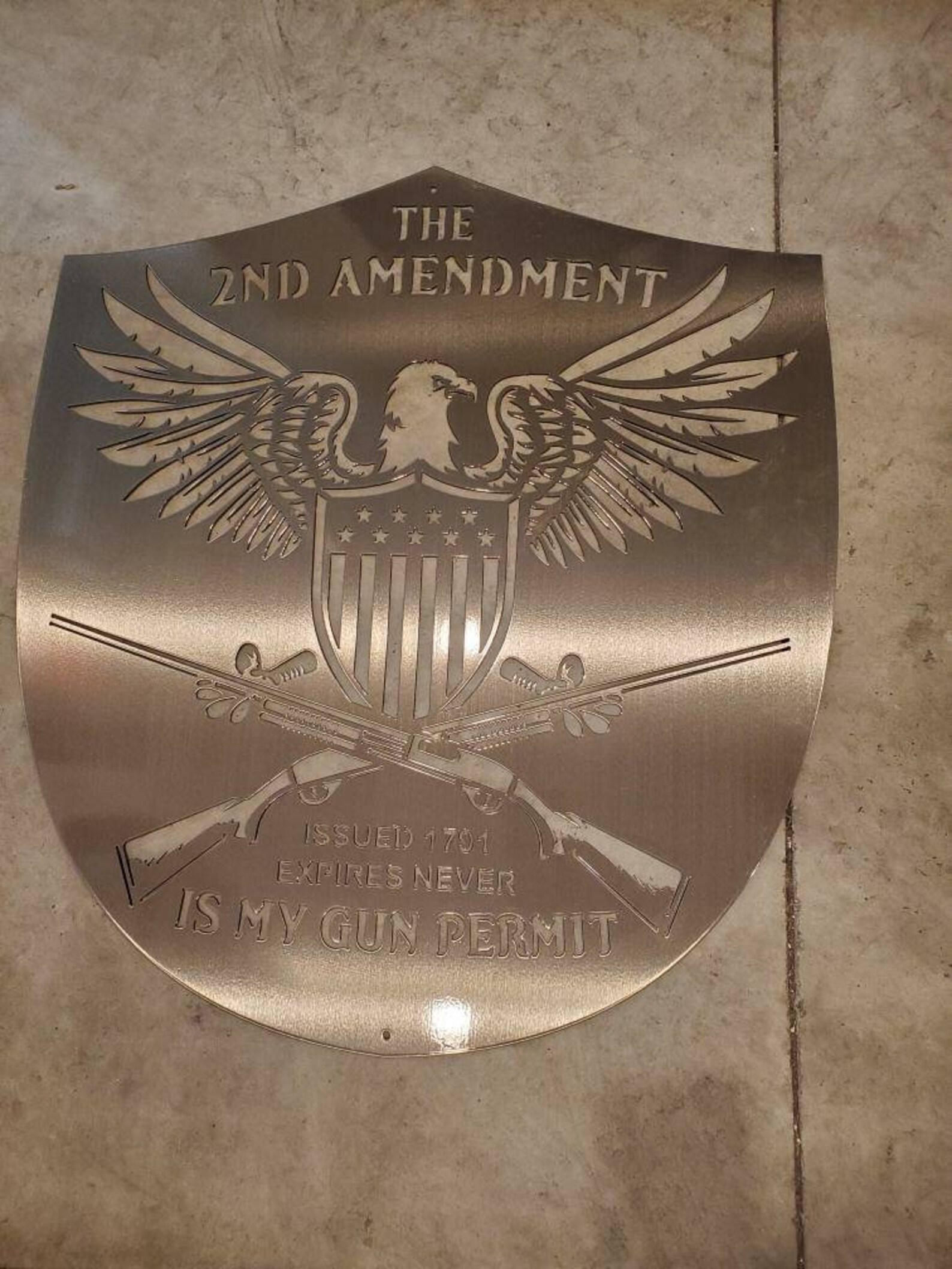 The 2nd Amendment is My Gun Permit Metal Sign 2nd Amendment - Etsy