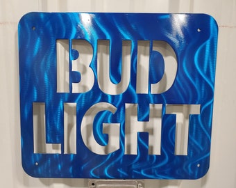 Bud Light Metal Sign | Etsy