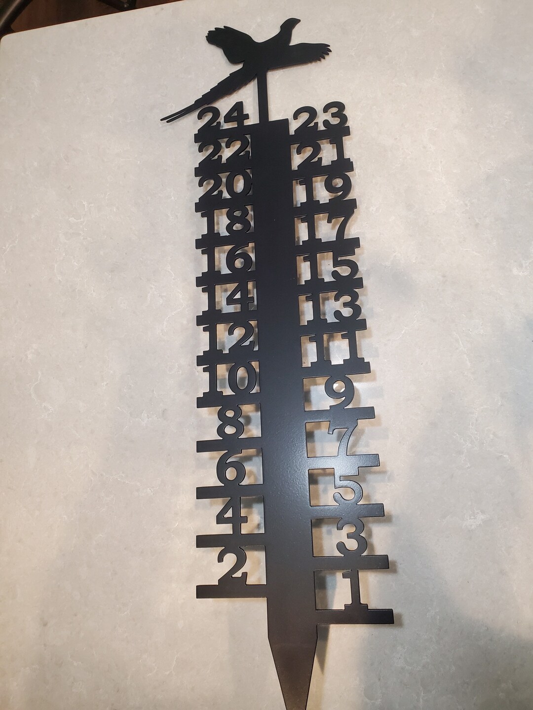 Snow Gauge With Pheasant or Deer Design on Top for Outdoor Use, Snow ...