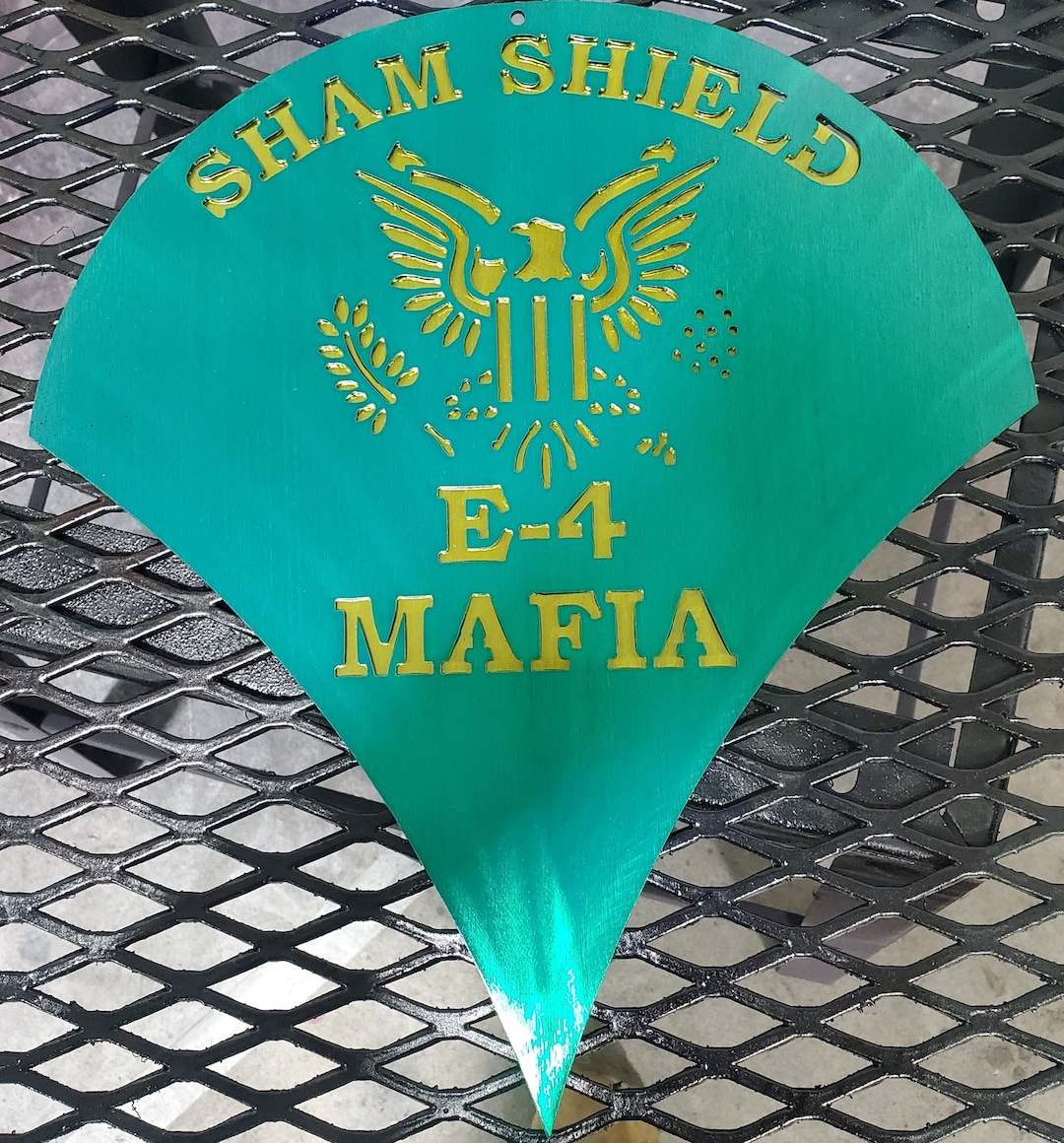 Sham Shield, E4, Specialist, Army Specialist - Etsy