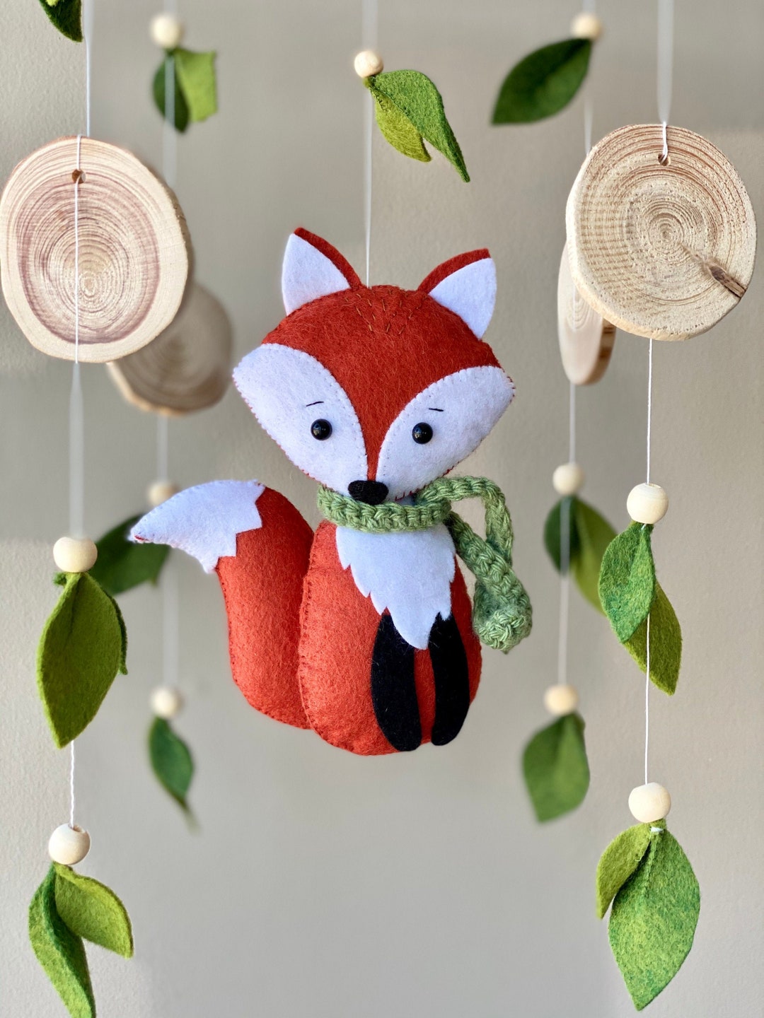 Fox Baby Mobile Woodland Baby Mobile Baby Shower Gift Forest Animals ...