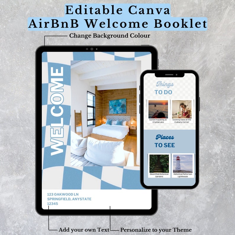 Airbnb Welcome Booklet Groovy Template | House Host Manual Guidebook ...
