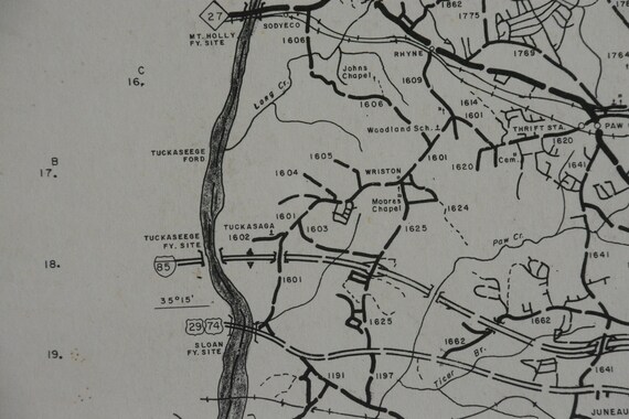 Historical Research Maps of North Carolina - Etsy