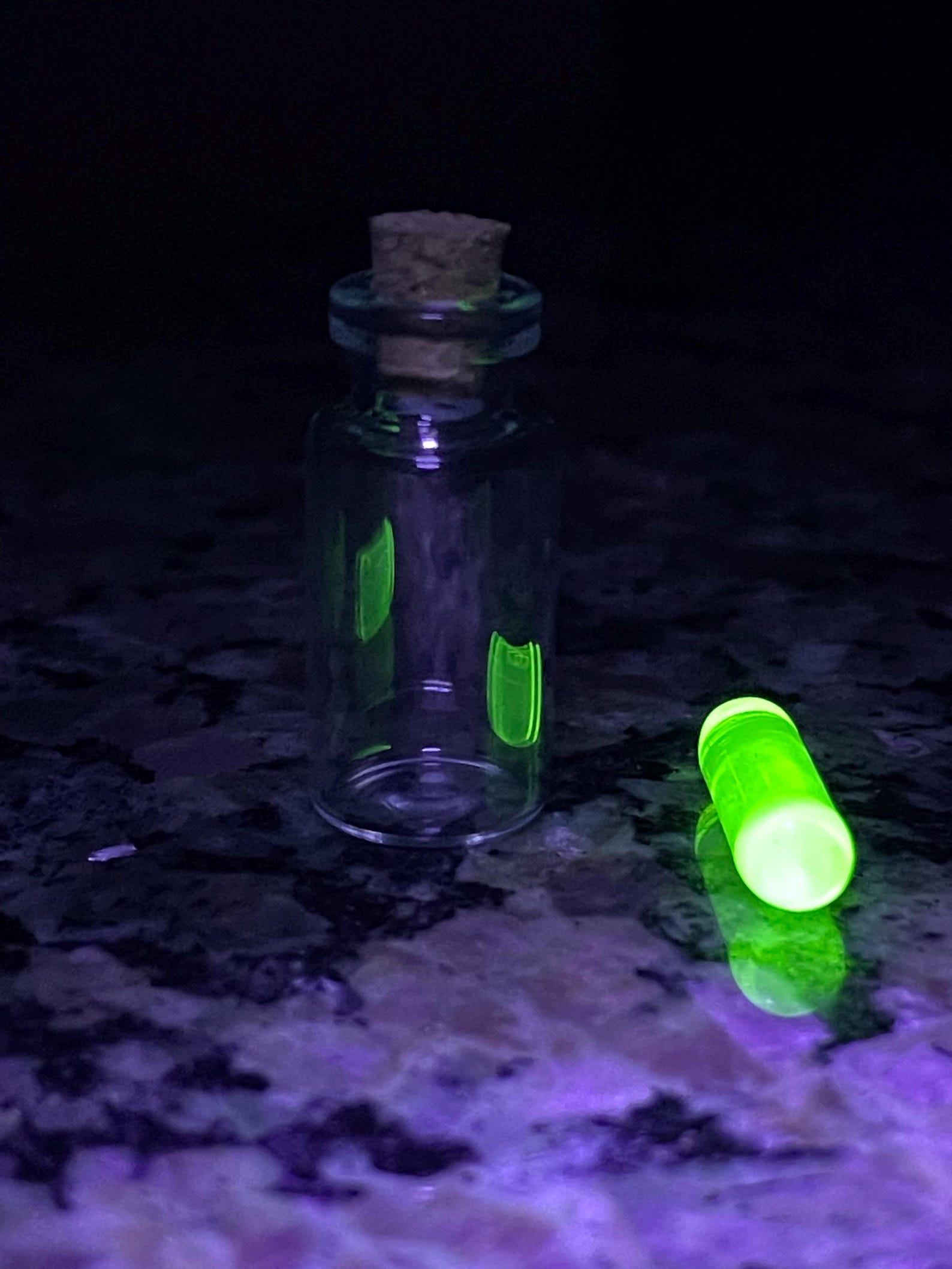 Uranium Glass Rod in a Bottle - Etsy