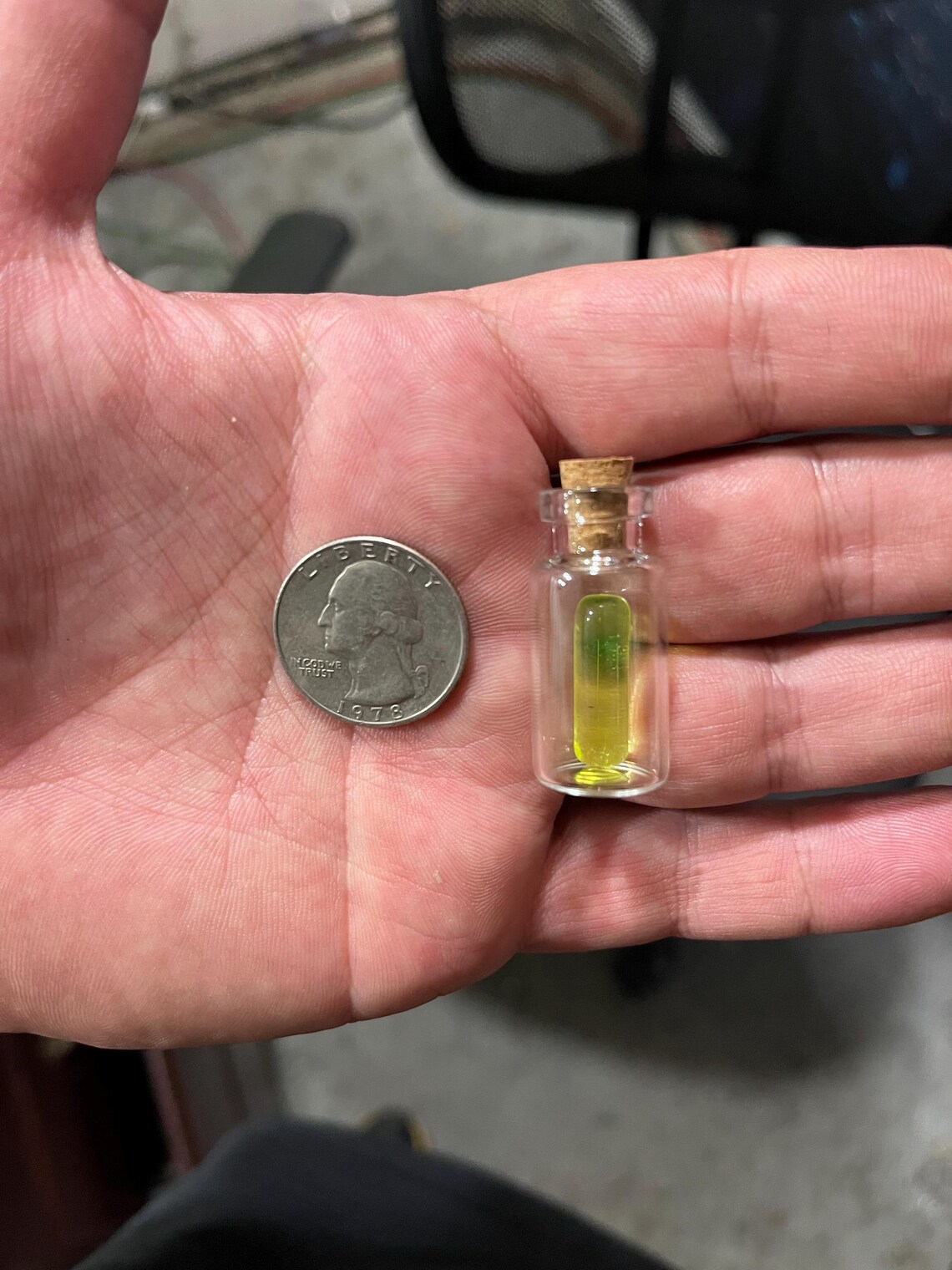 Uranium Glass Rod in a Bottle - Etsy