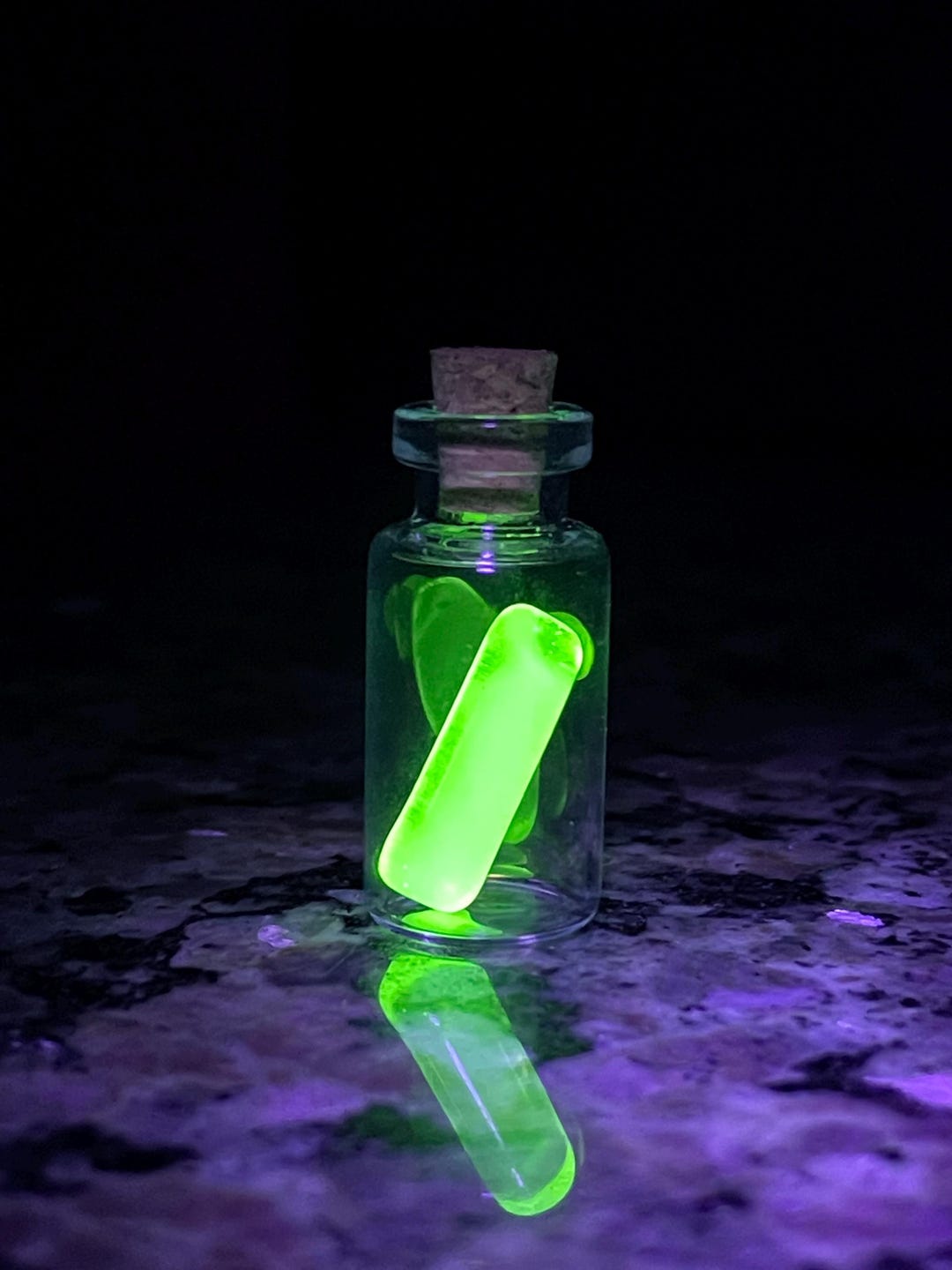 Uranium Glass Rod in a Bottle - Etsy