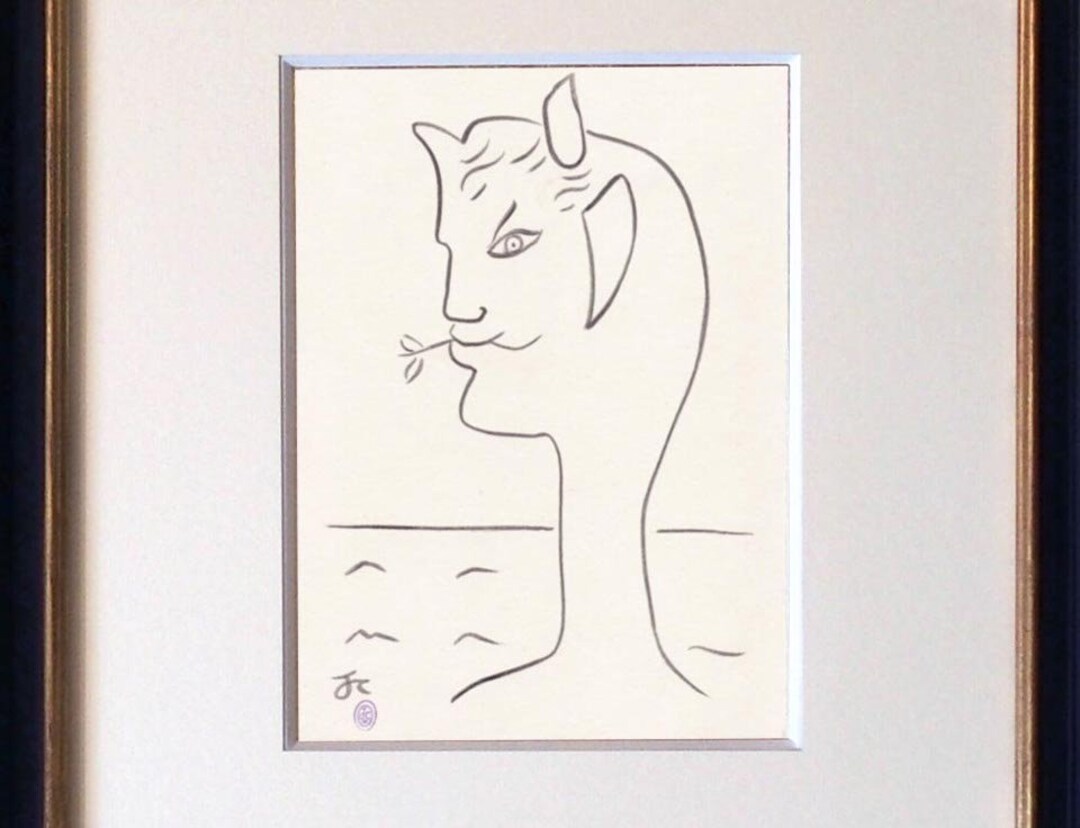 Jean Cocteau Drawing Male Gay French Sketch Hercules Faun - Etsy