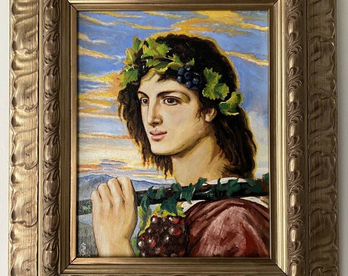 Pre-raphaelite Style Oil Painting Simeon Solomon Bacchus Dionysus Gay ...