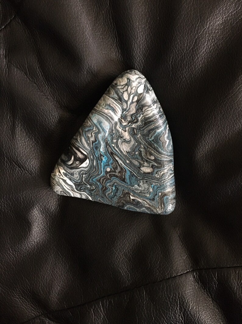 Acrylic Paint Poured Rock Painted Rock Fluid Rock Art - Etsy