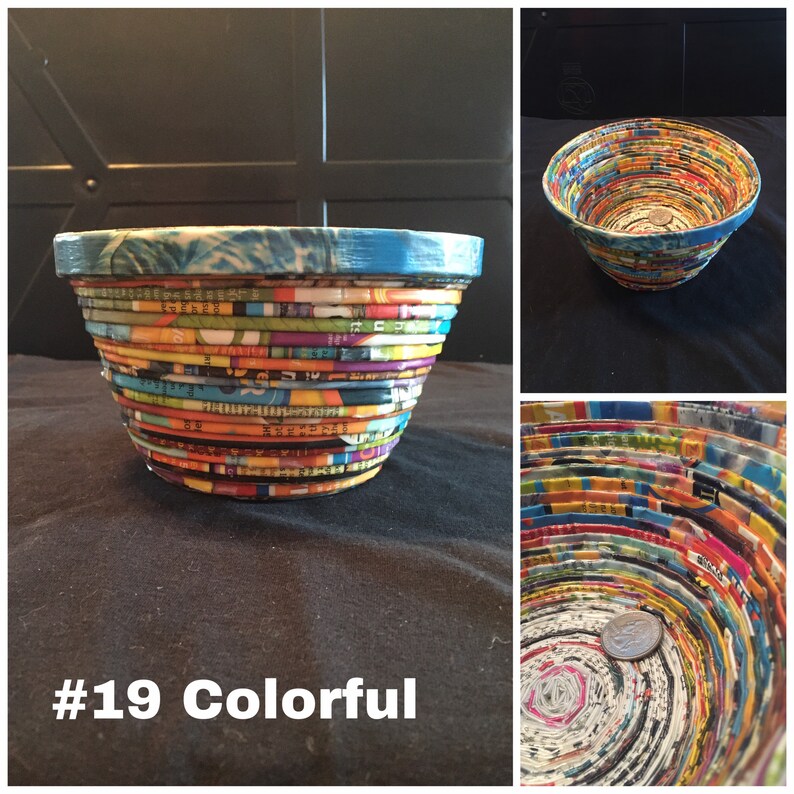 Recycled Paper Magazine Bowls Large - Etsy