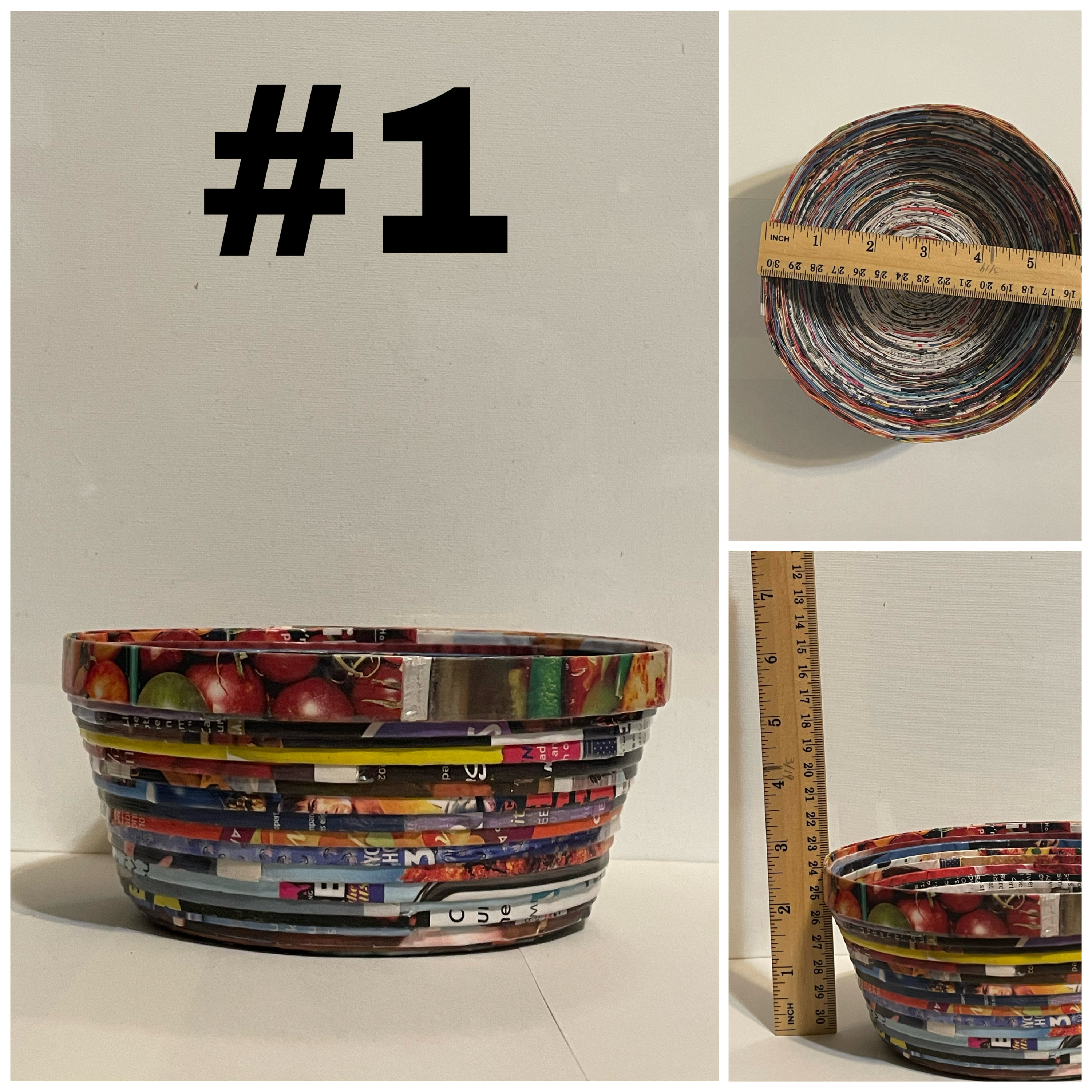 Recycled Paper Magazine Bowls Medium - Etsy