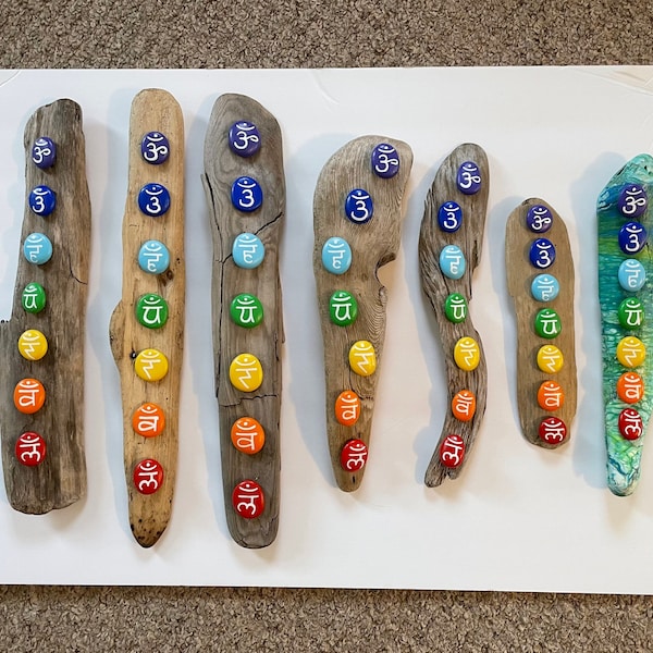 Painted Chakra Rocks - Etsy