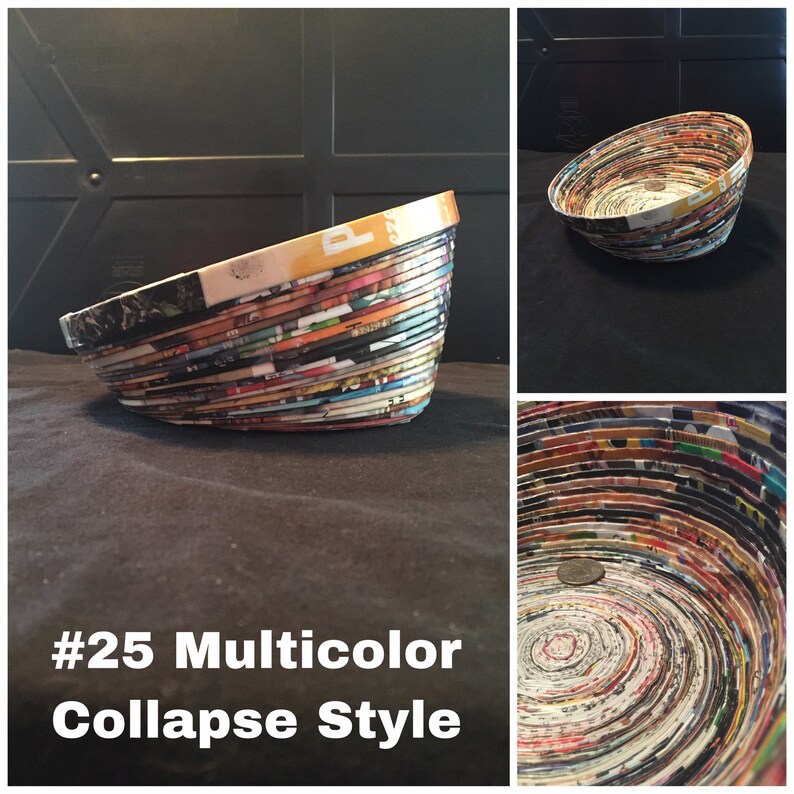 Recycled Paper Magazine Bowls Large - Etsy