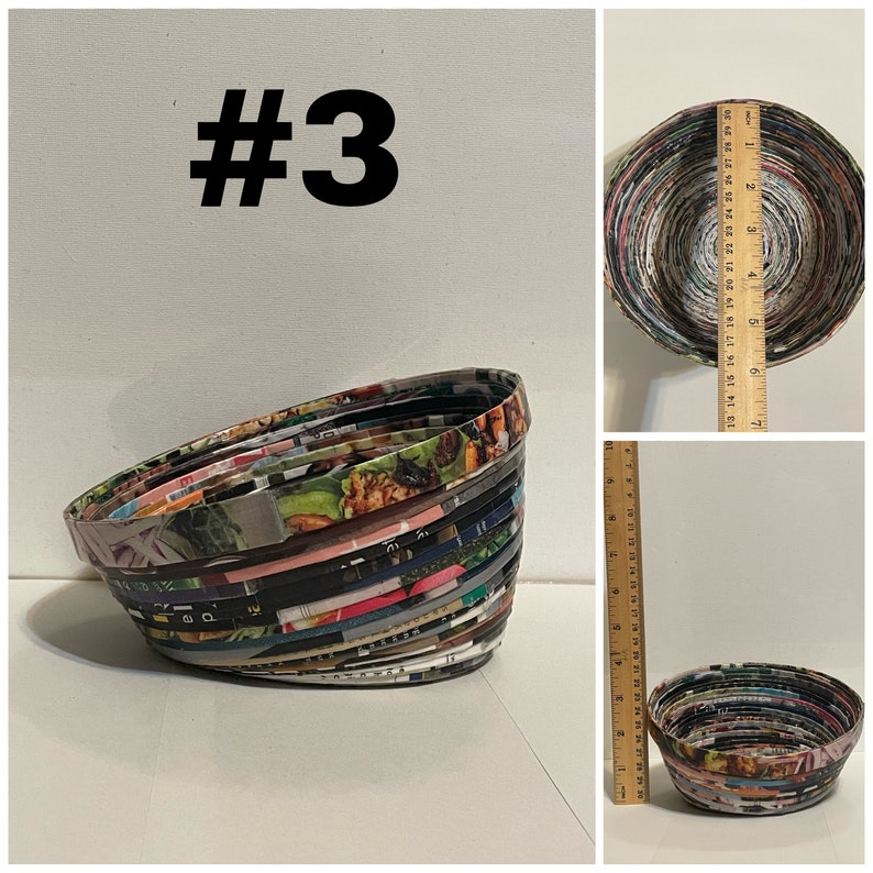 Recycled Paper Magazine Bowls Medium - Etsy