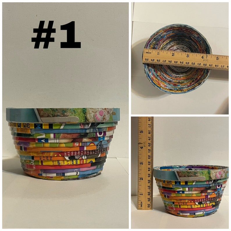 Recycled Paper Magazine Bowls Small - Etsy