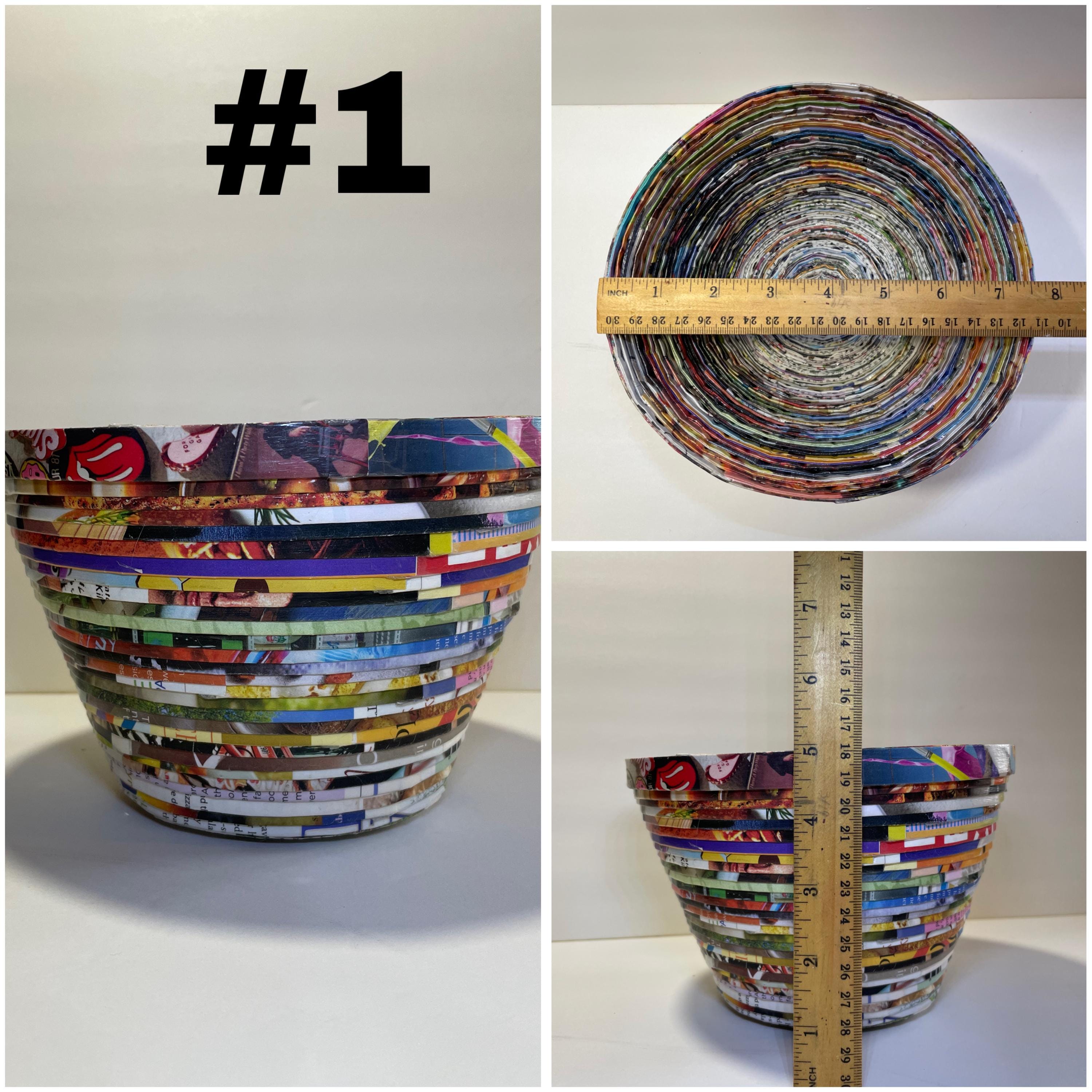 Recycled Paper Magazine Bowls Large - Etsy