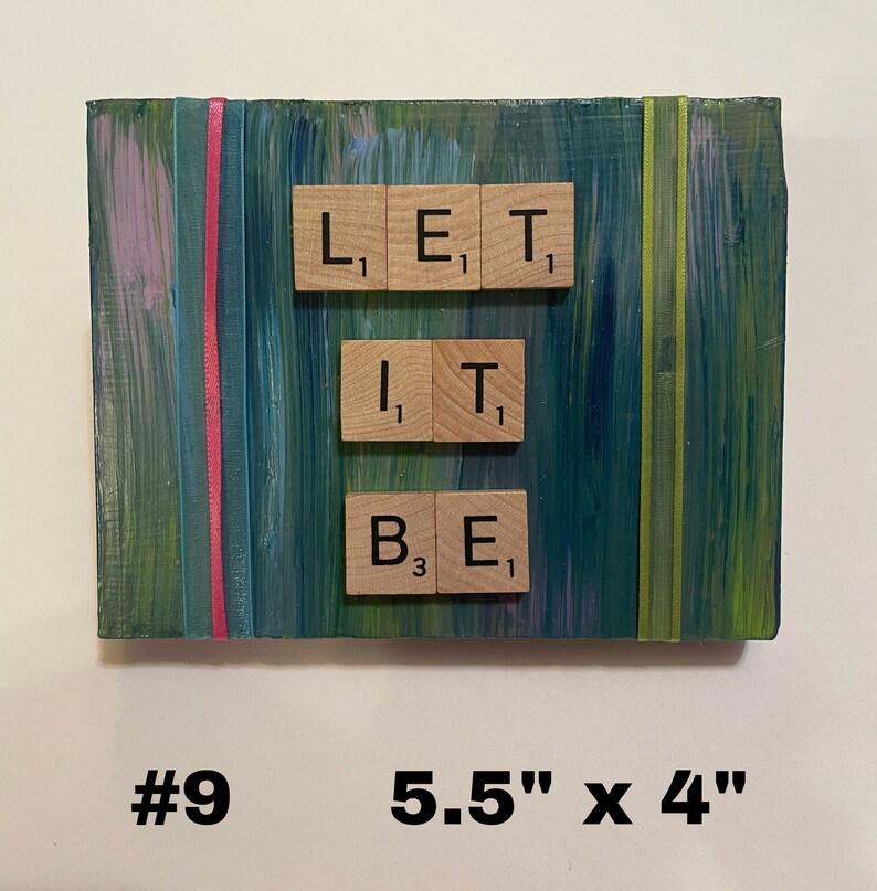 Word Art Paint Pour Letter Tiles - Etsy