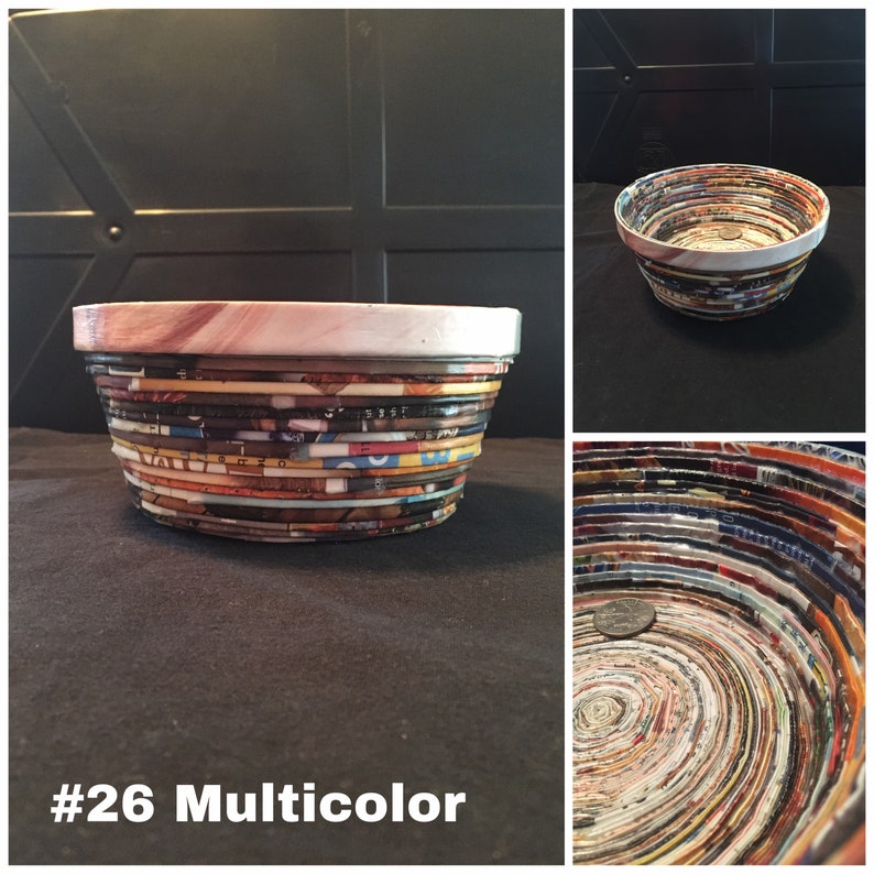 Recycled Paper Magazine Bowls Large - Etsy