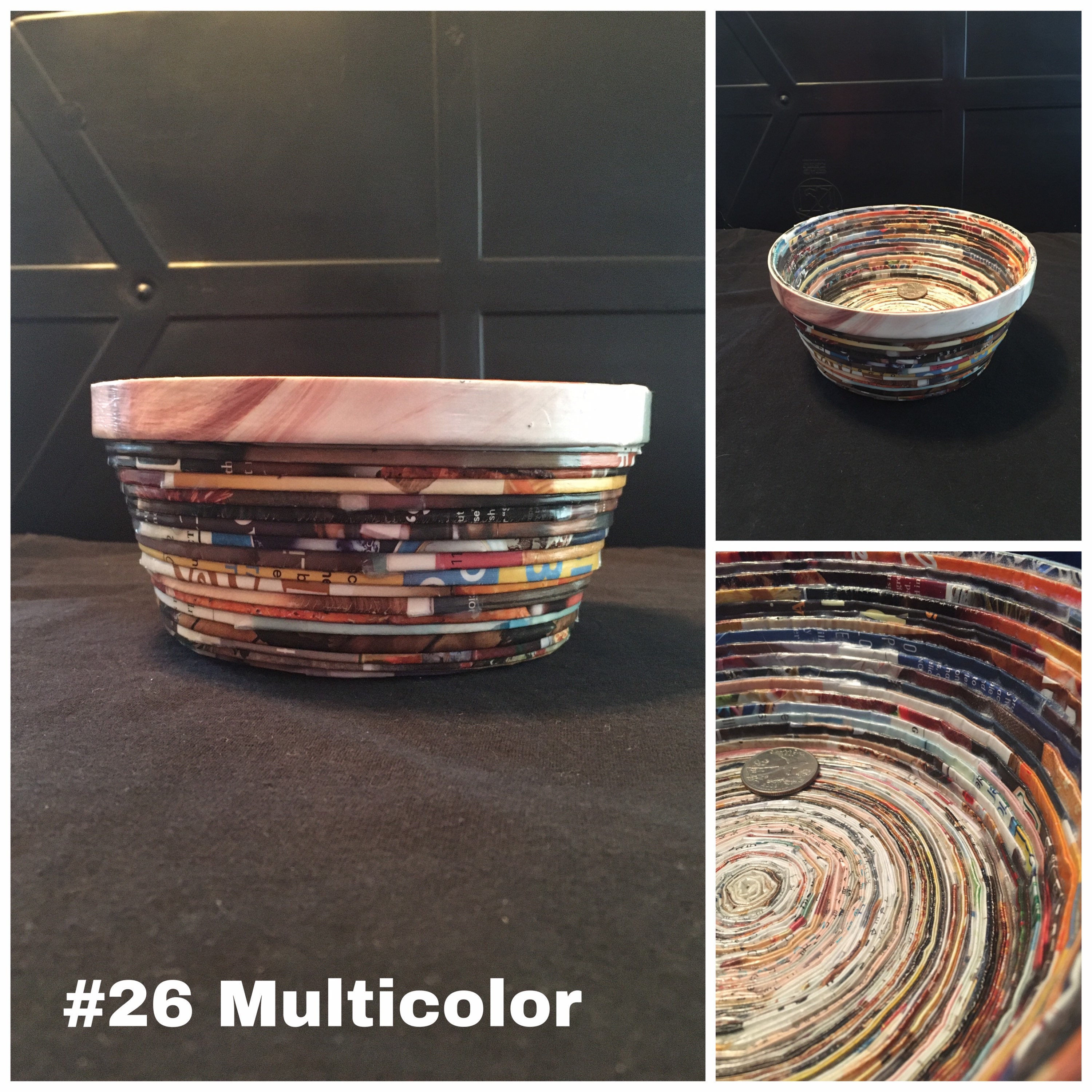 Recycled Paper Magazine Bowls Large - Etsy