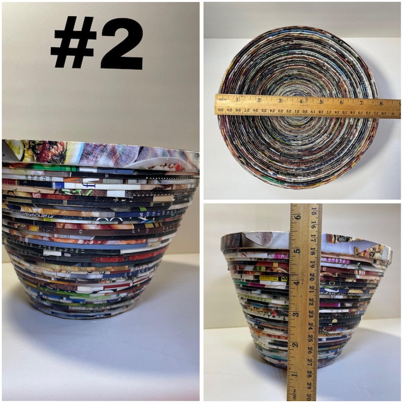 Recycled Paper Magazine Bowls Large - Etsy