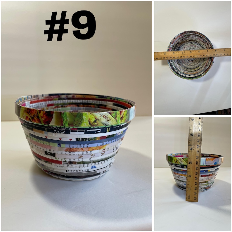 Recycled Paper Magazine Bowls Medium - Etsy